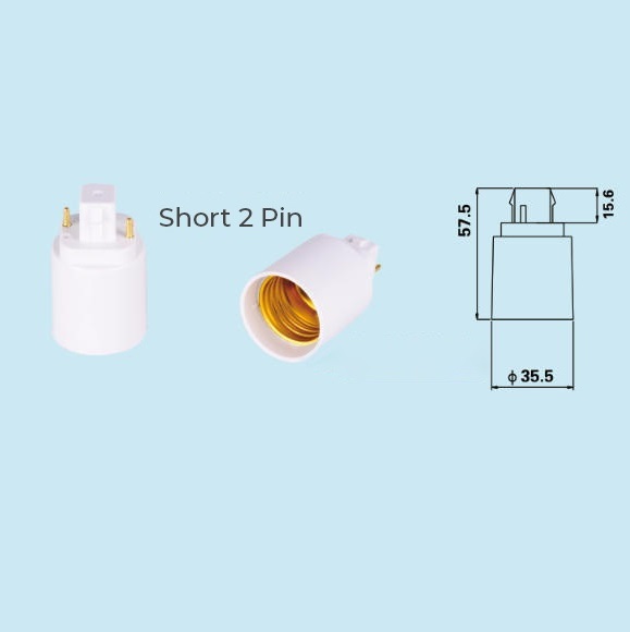[SG SELLER] Bulb converter 4 pin 2 pin PLC G24 to E27 bulb holder ...