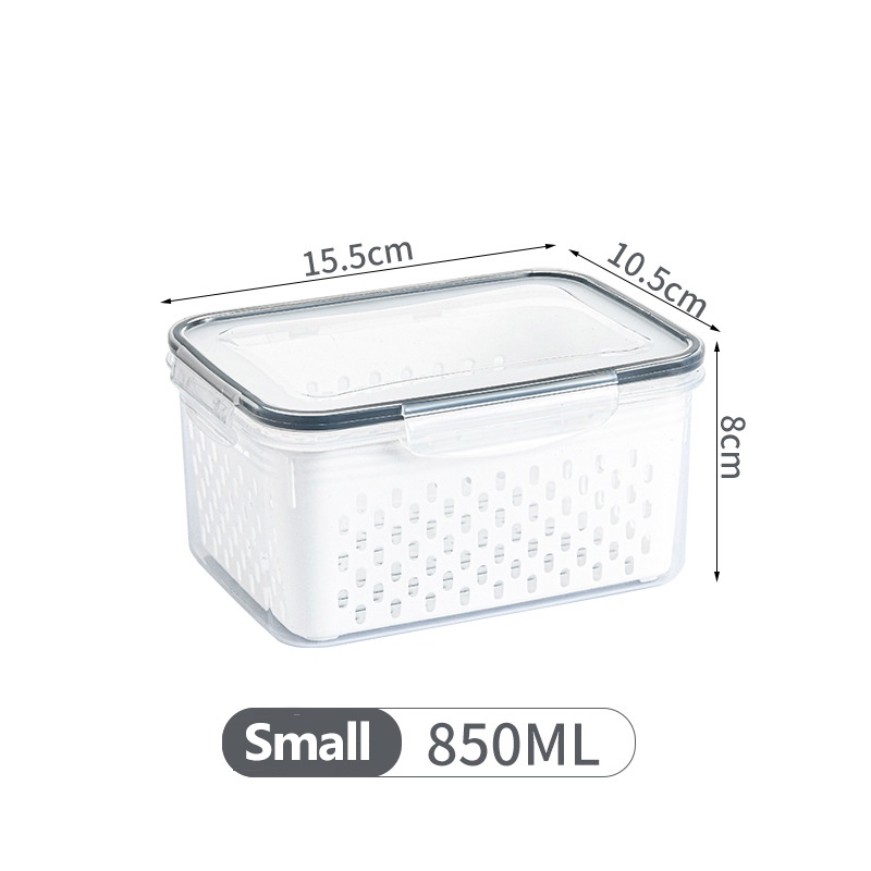 2 IN 1 Multipurpose Stackable Double-layer Storage Box Refrigerator ...