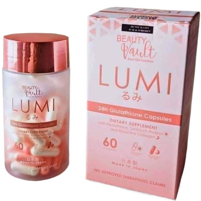 LUMI 24H GLUTATHIONE 60 CAPSULES / Tablets WHITEE^^NING Skin Protection ...