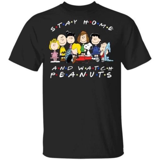 Snoopy Stay home and watch Peanuts movie T-shirt | Lazada.co.th
