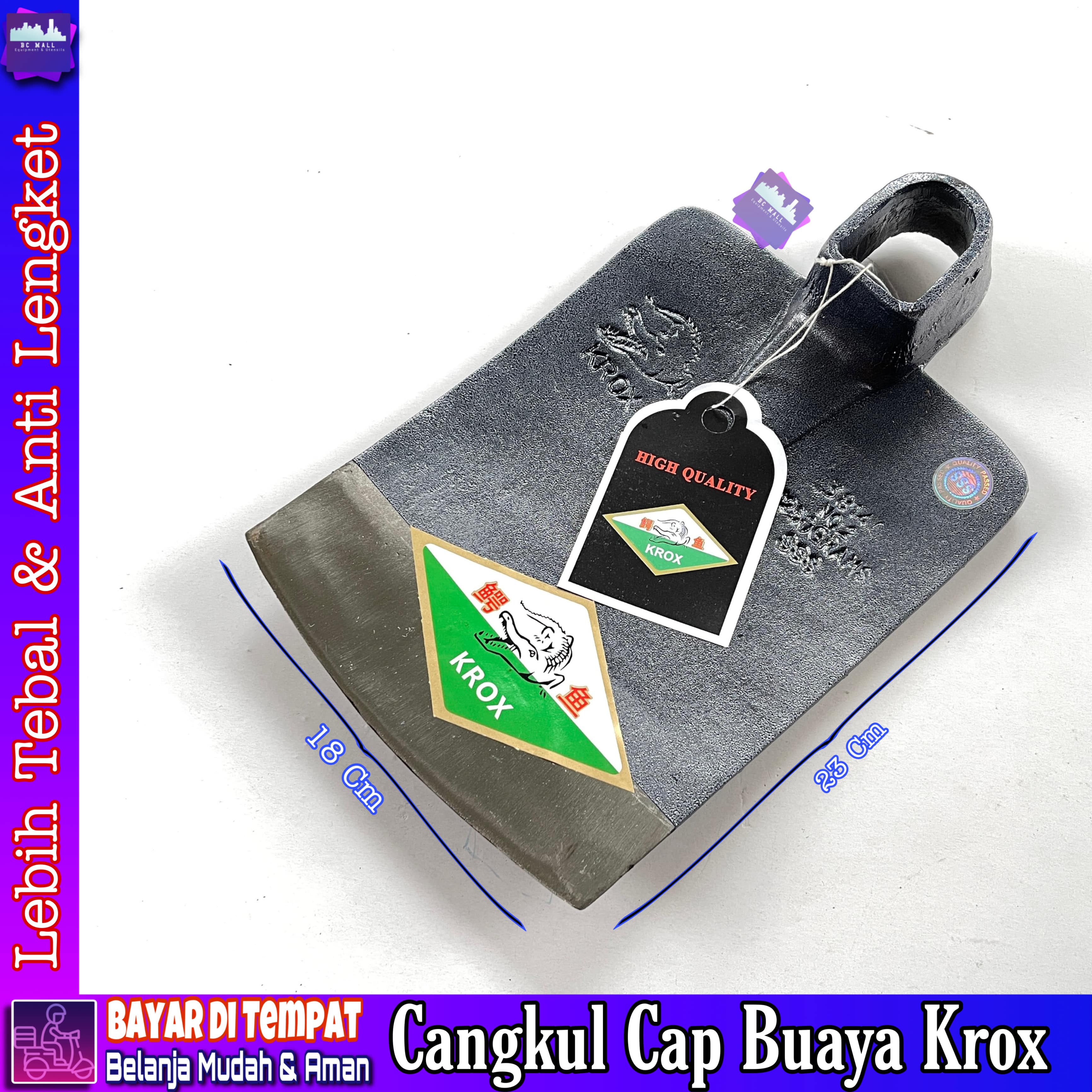 Cangkul Cap Buaya Krox Cangkul Baja Asli Tajam Anti Lengket Tebal Super ...