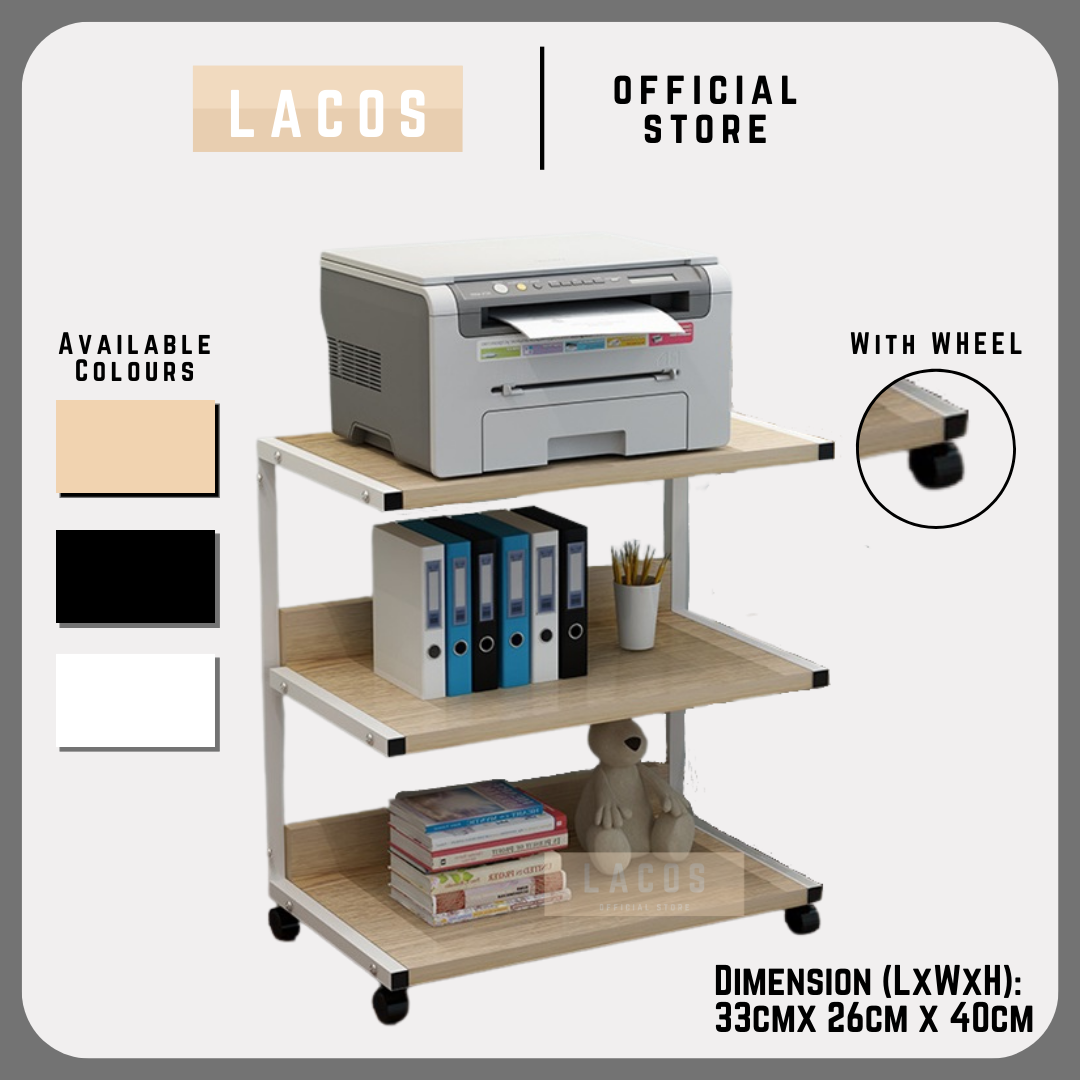 LACOS 3 Layer Printer Rack / Rak Printer Office Furniture Multi-Layer ...