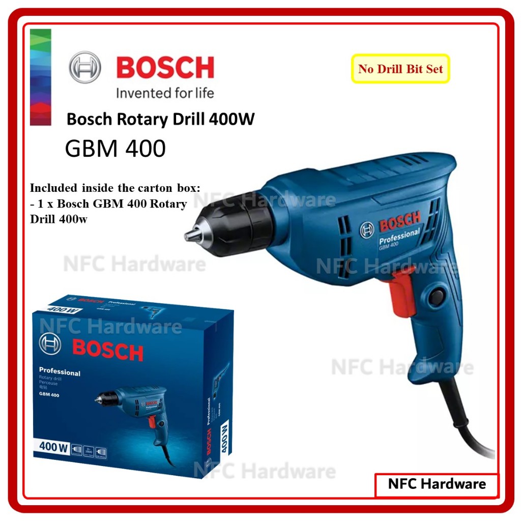 BOSCH GBM 400 Rotary Drill 400W | Lazada