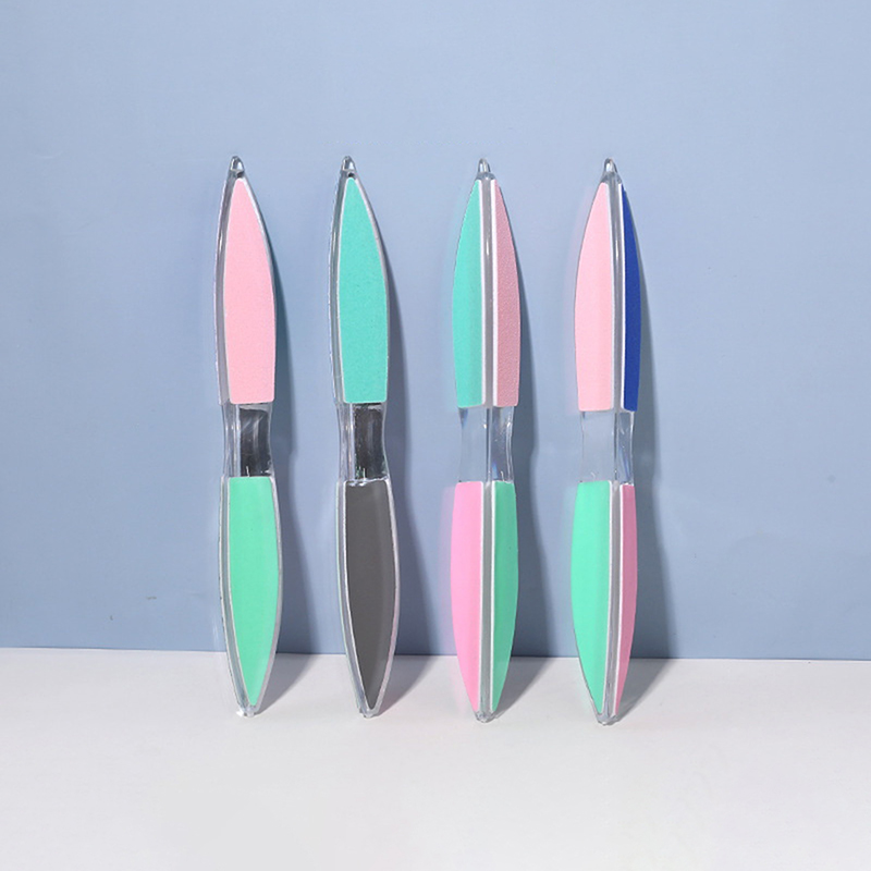 Nail Art File Metal Cuticle Pusher Remover Double Sided Scrub Buffer ...