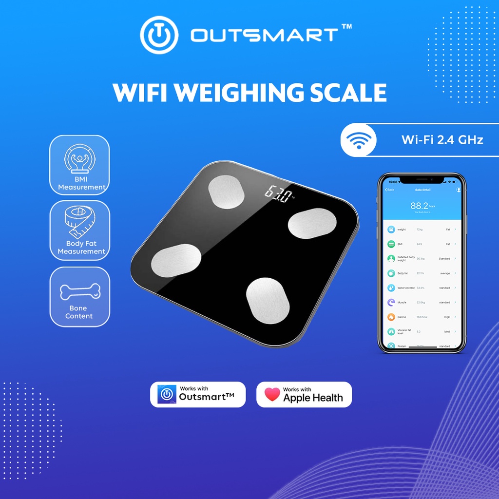 Outsmart WiFi Weighing Scale Accurate Electronic Digital Weight Scales ...