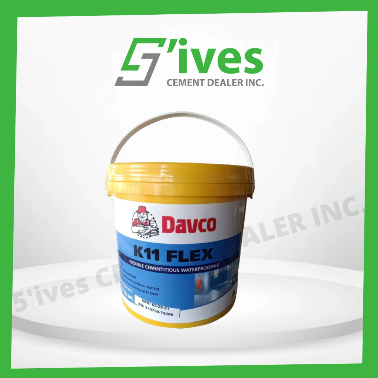 Davco K11 Flex Part A 3.5kg Powder and Davco K11 Flex Part B 1L Liquid ...