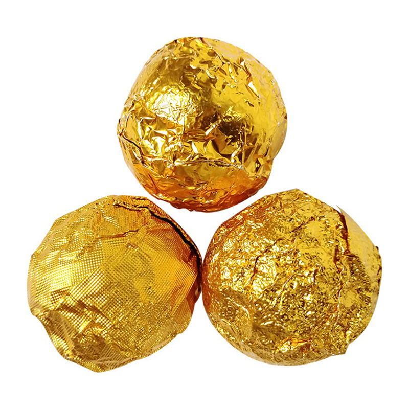 100pcs Candy Paper Aluminum Foil Paper Candy Chocolate Wrapping Gold ...