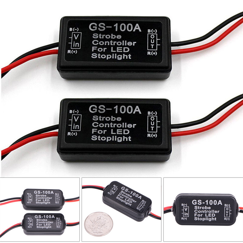 GS-100A LED Brake Stop Light Strobe Flash Module Controller Box For Car ...