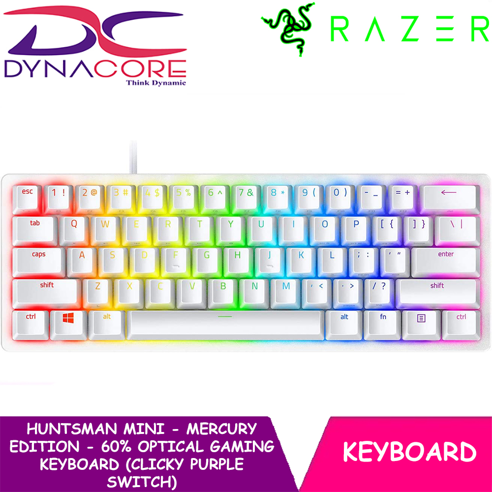 DYNACORE - Razer Huntsman Mini -Mercury Edition - 60% Optical Gaming ...