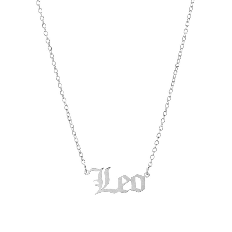 【Qian poem li Store】Zodiac Necklace Constellation Leo Capricorn Libra ...