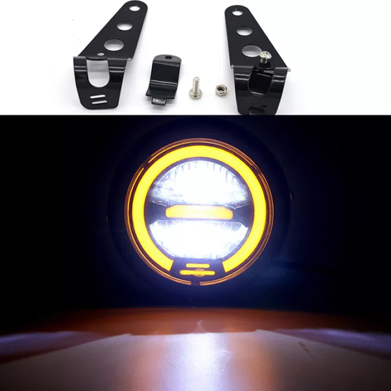 Astront Universal 6 5 Inch Motorcycle Led Headlight Black Motorcycle