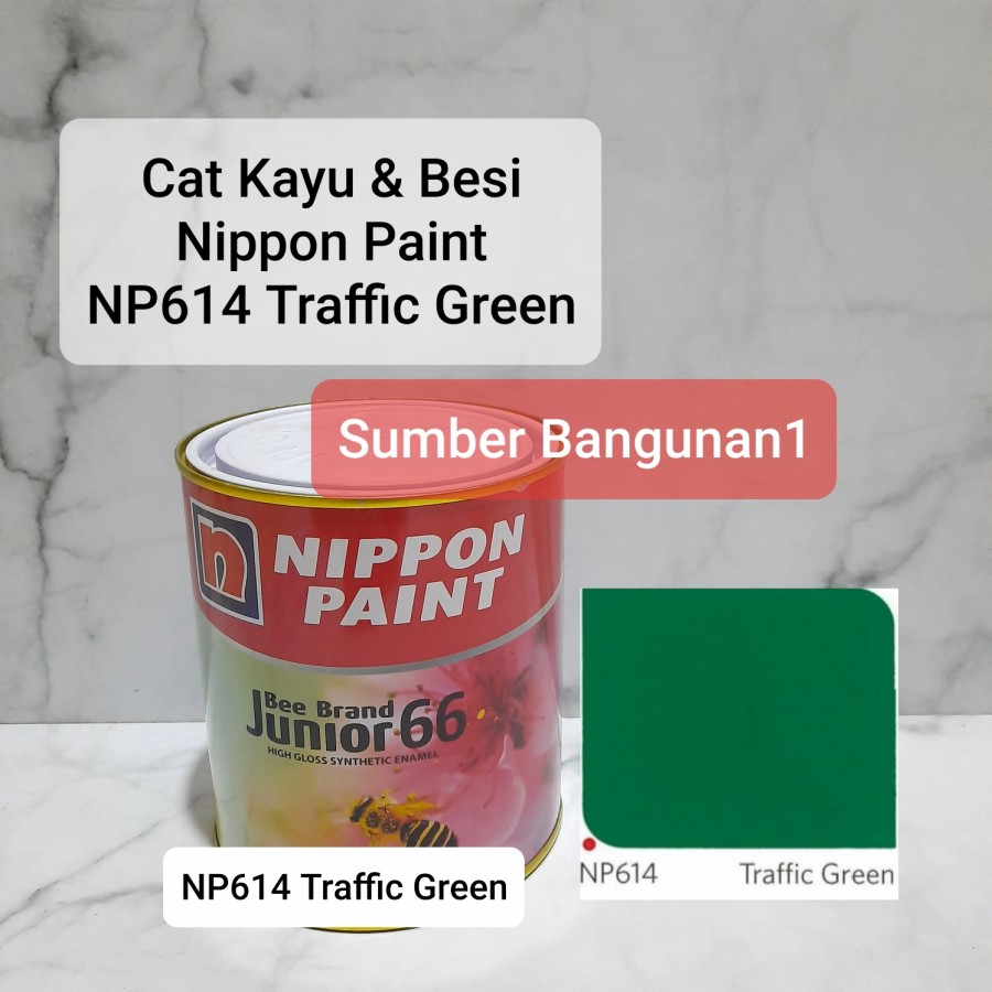 Cat Kayu Besi NP614 Traffic Green nippon paint hijau daun tua minyak ... Cat Kayu Besi NP614 Traffic Green nippon paint hijau daun tua minyak ...