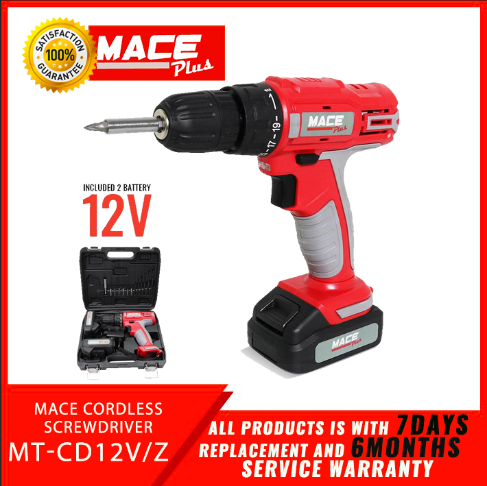 Mace Plus MT-CD12V/Z CORDLESS DRILL 12V/Z with Variable Speed, Spindle ...