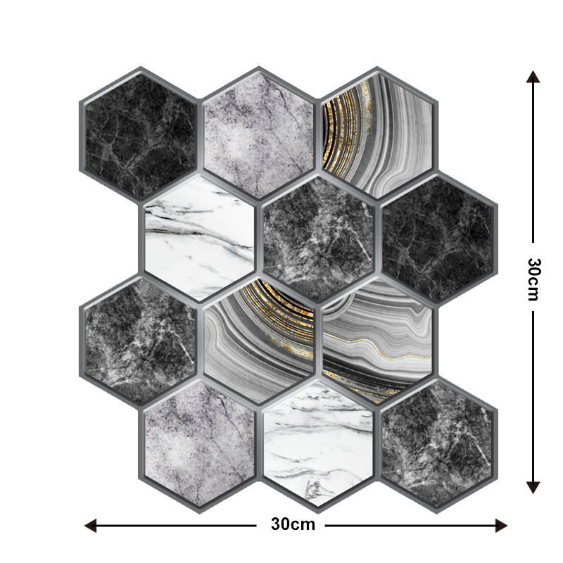 【Folio & Light】Brick Wallpaper Self Adhesive 3d Hexagonal Tile Wall ...