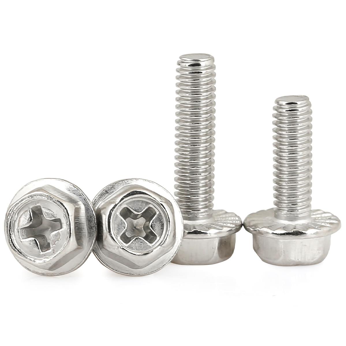 M4 M5 M6 M8 304 Stainless Steel Cross Recessed Hexagon Flange Screw ...