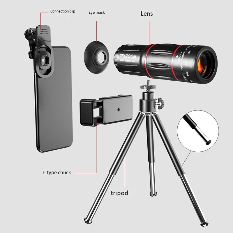 28 X 4K HD Mobile Phone Camera Lens Telescope Zoom Macro Lens for ...