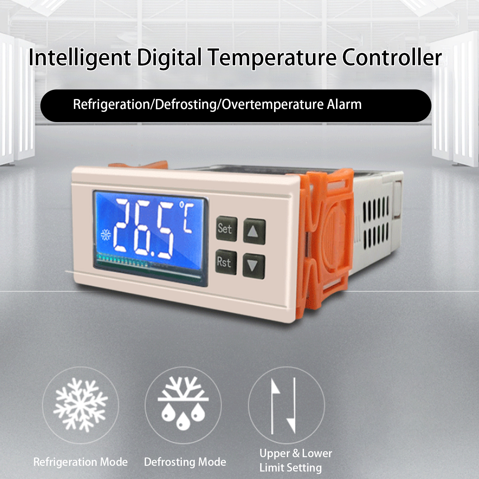 STC-8080A+ Digital Temperature Controller Intelligent Refrigeration Defrosting Temp Control ...