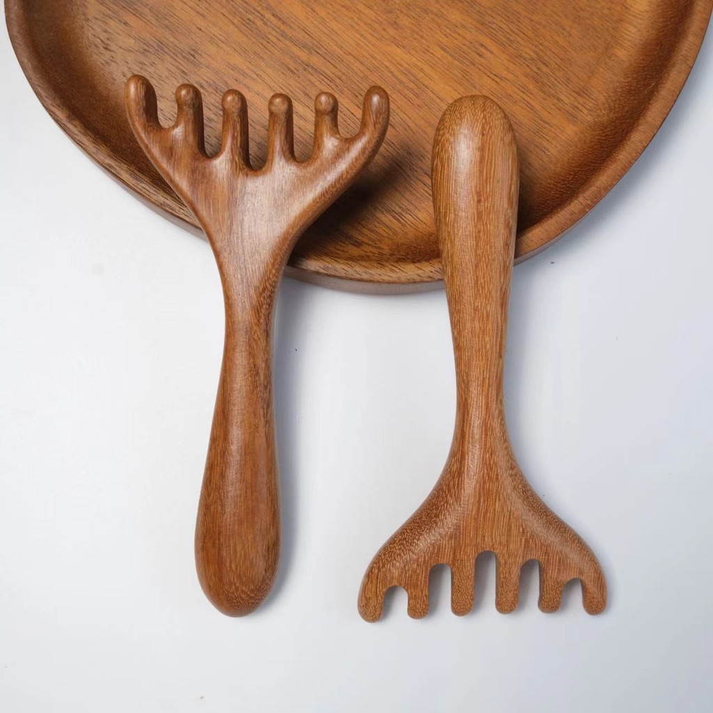 Antler Massage Comb Five Claw Head Treatment Scraping Meridians Comb ...