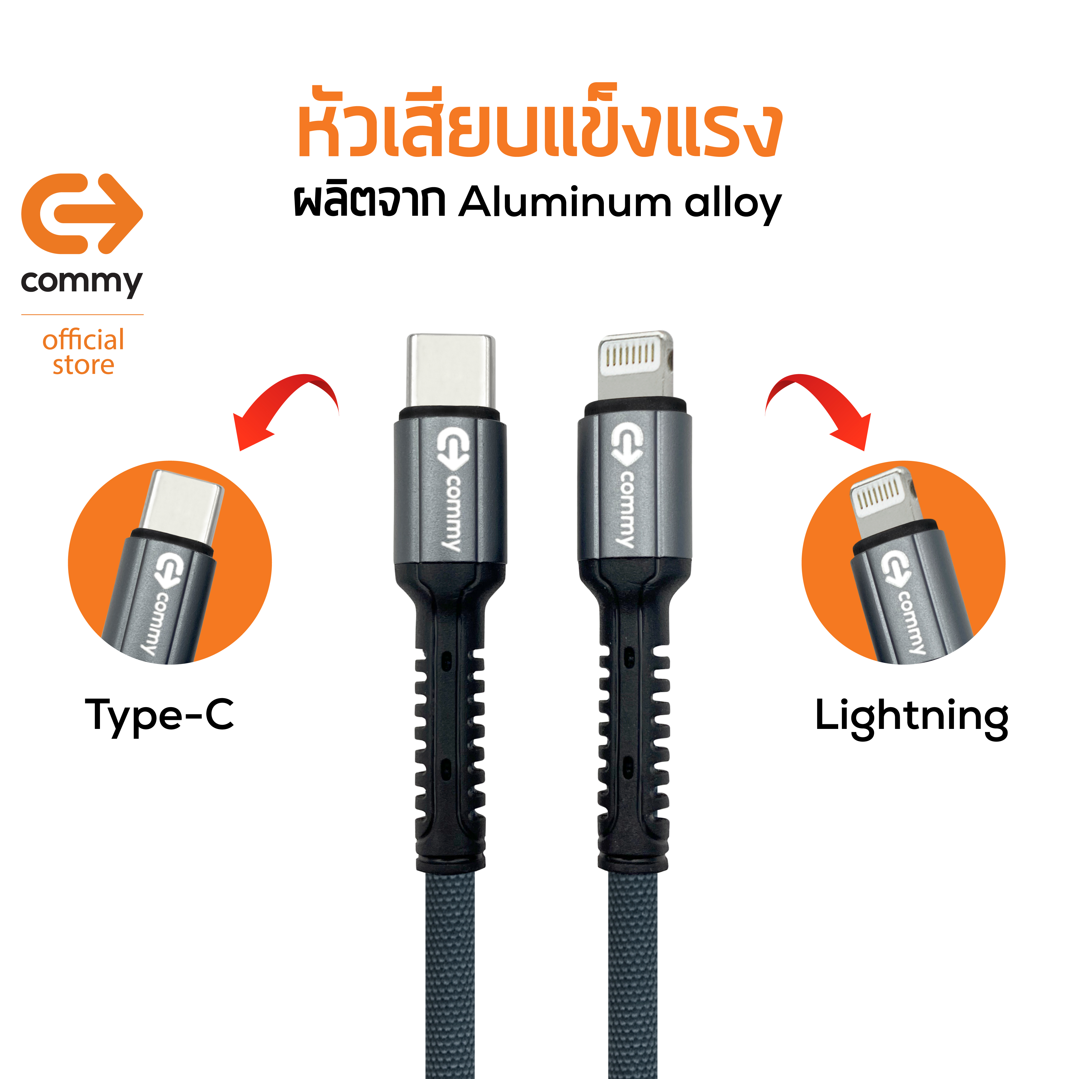 Commy สายชาร์จ รุ่น DC244Z DC224X หัว Type C to lightning 20W หัว C to ...