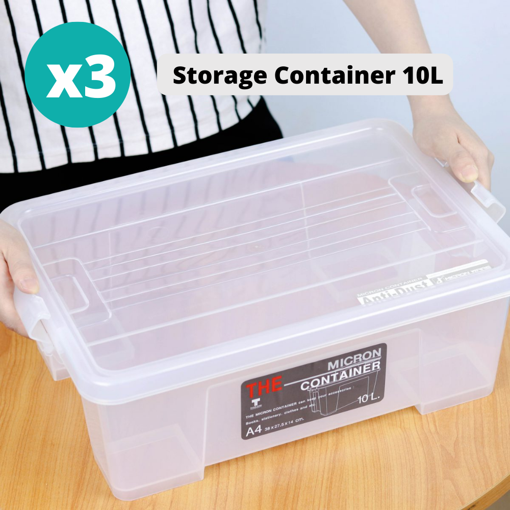 [Bundle of 3] JCP Block Stackable Storage Container 10L | Lazada Singapore