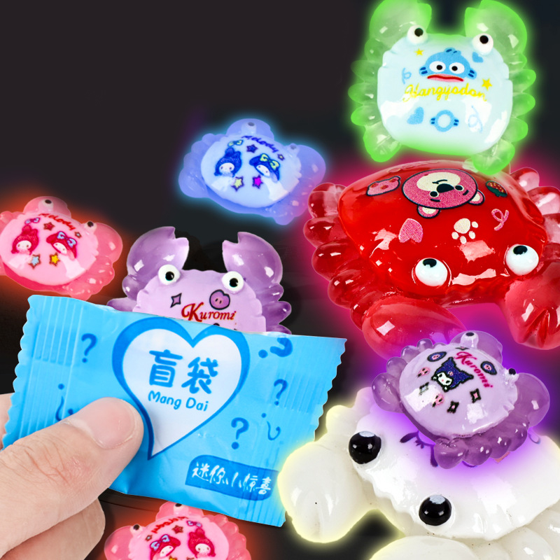 10pcs Cute Mini Luminous Crab Turtle Figures Blind Bag Toys Surprise ...