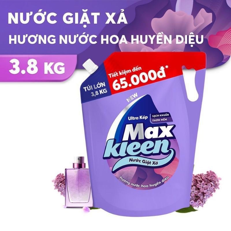 Túi Nước Giặt Xả MaxKleen 3.8kg 3.6kg Huyền Diệu - MixASale
