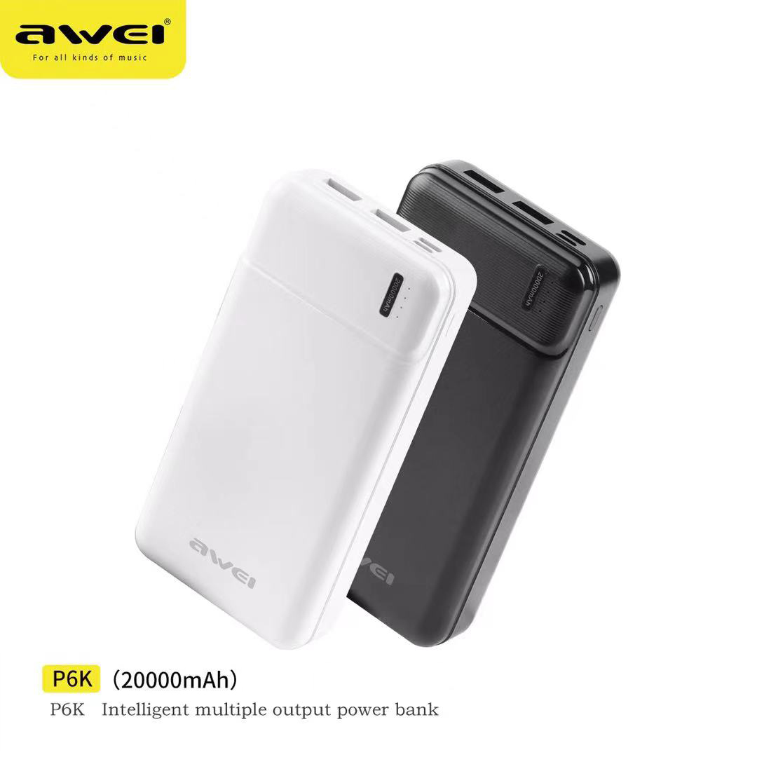 Awei P6K 20000mAh Powerbank Intelligent Multiple Output Power bank With ...