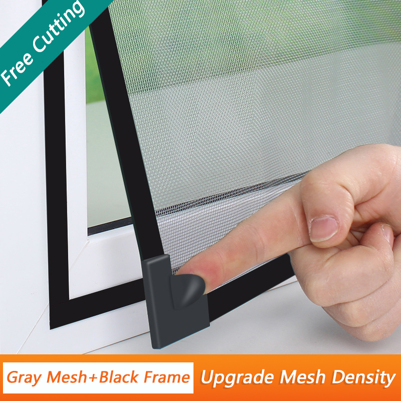 Window Screen Mosquito Net Adjustable Magnetic Window Screen &Velcro ...