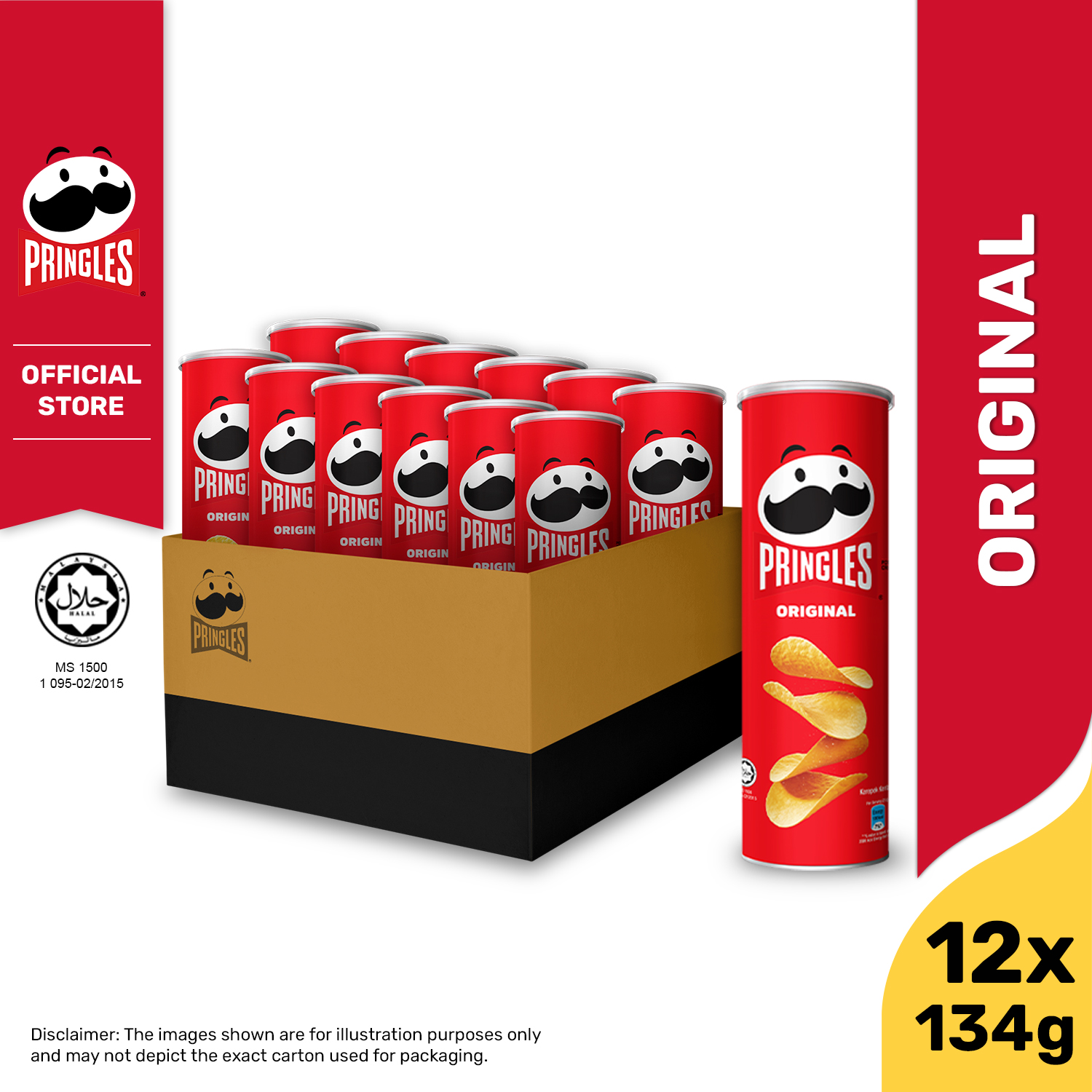 Pringles Potato Chips - Original 134g Carton 12pcs | Lazada PH