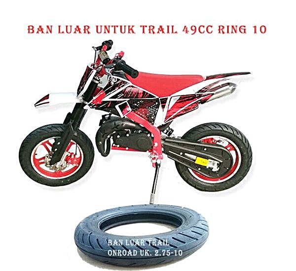 Ban Motor Mini Trail Minimoto Ring 10 ukuran 2.50 - 10 Tapak Aspal ...