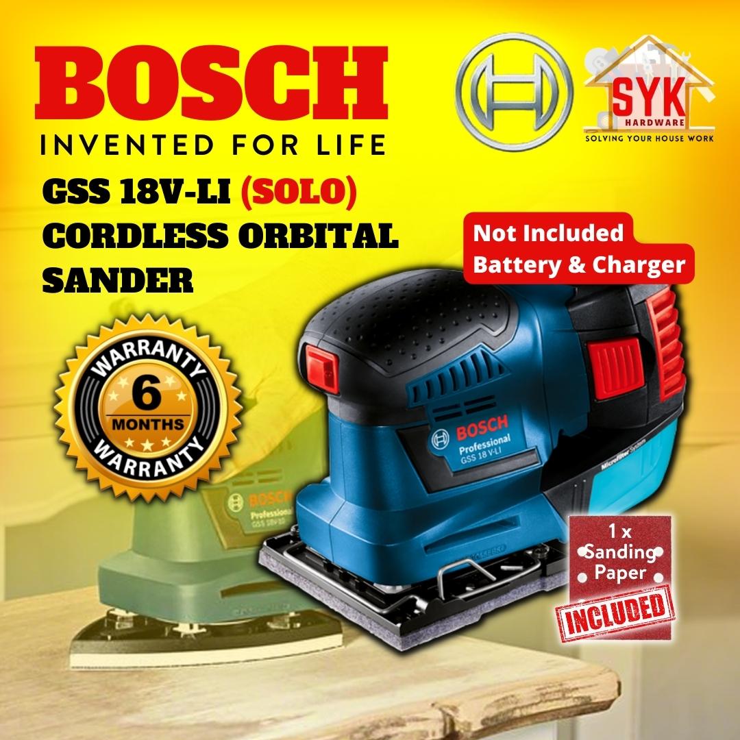 SYK Bosch GSS 18V-LI Solo Cordless Orbital Sander Machine Polishing ...