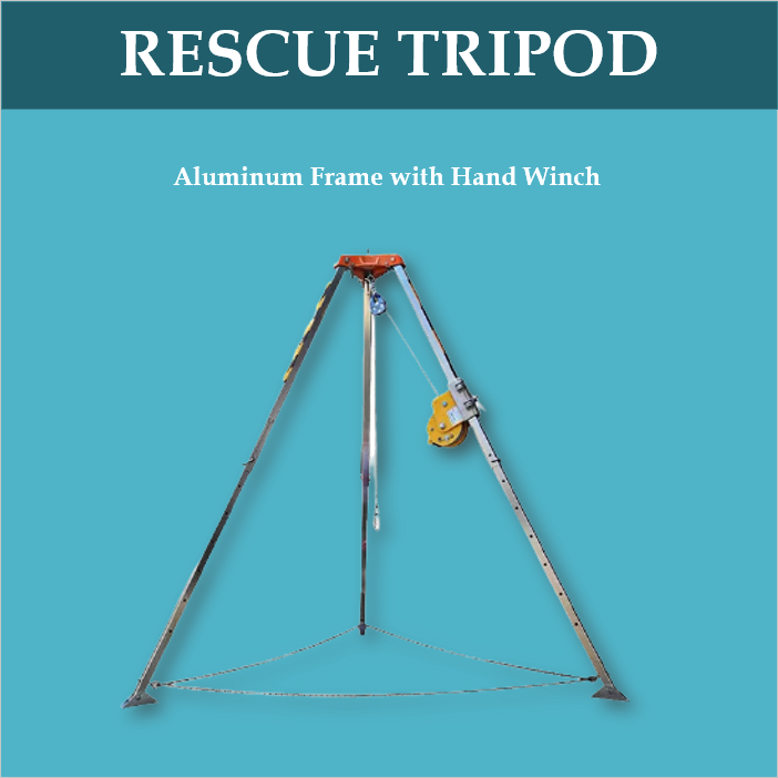 Mago Lifting Machinery III Rescue Tripod Aluminum Frame with Hand Winch ...