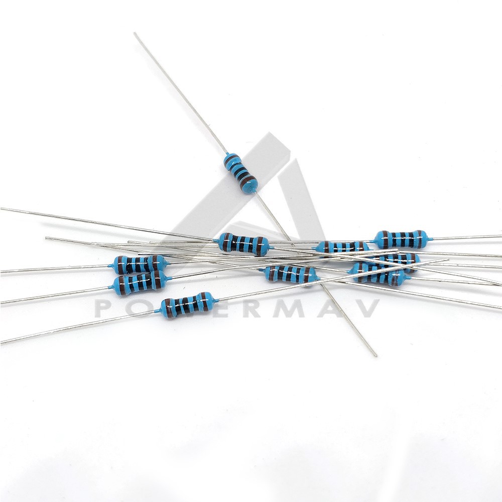 10pcs 100 ohms 5 band 1/4w Metal film resistor 1% ohm for pcb ...