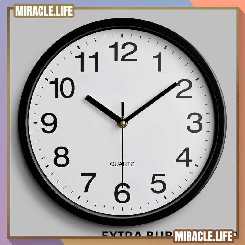 Analogue Wall Clock 25 cm Digital Quartz Movement Modern Home Office ...