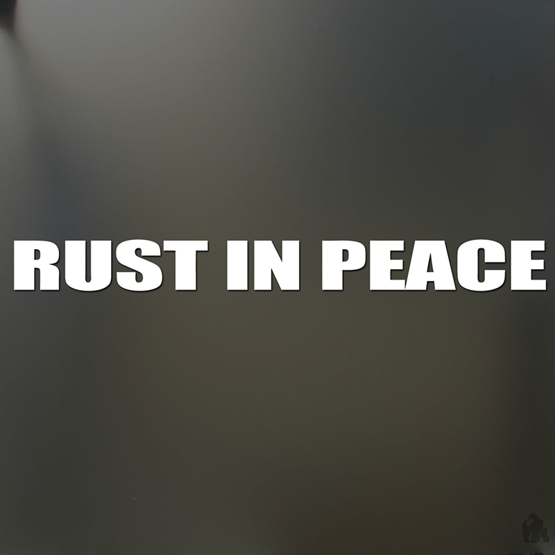 【Exclusive Offer】Rust in Peace Sticker Funny Jdm Race Window stickers ...
