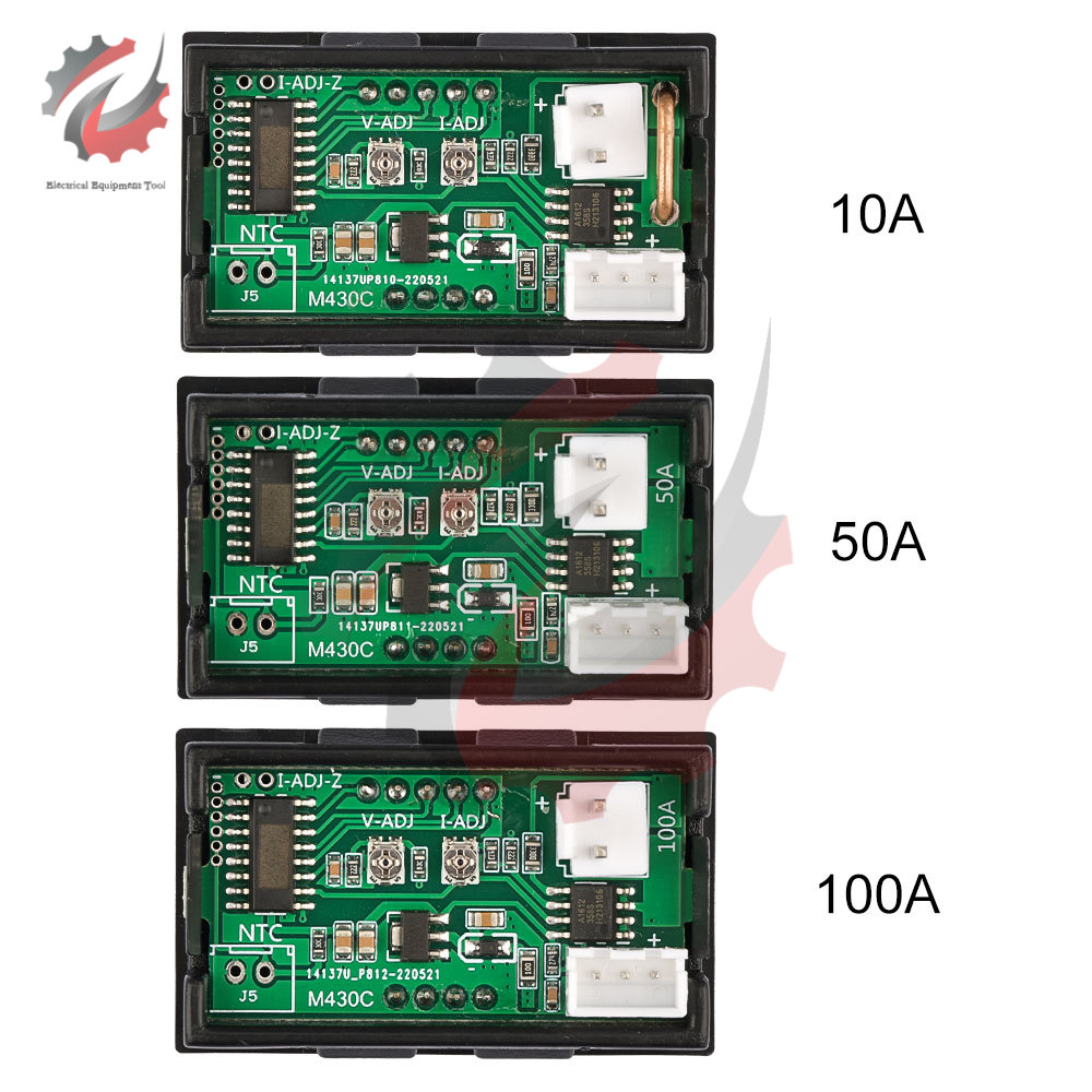 M430 Digital Voltmeter Ammeter Power Meter Dc 5-12v 10a 50a 100a Dual ...