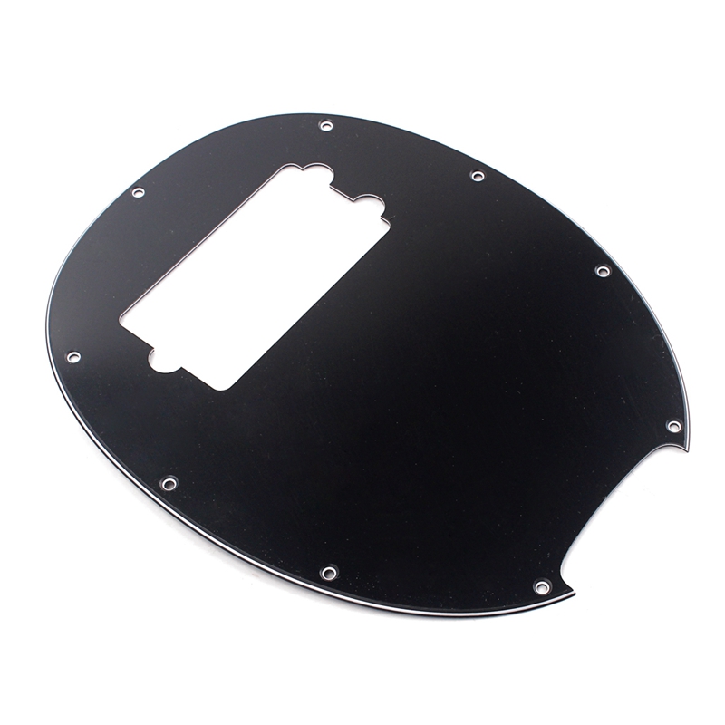 Plastic 3-Ply Pickguard Anti-Scratch Plate Black for Musicman 4 String ...