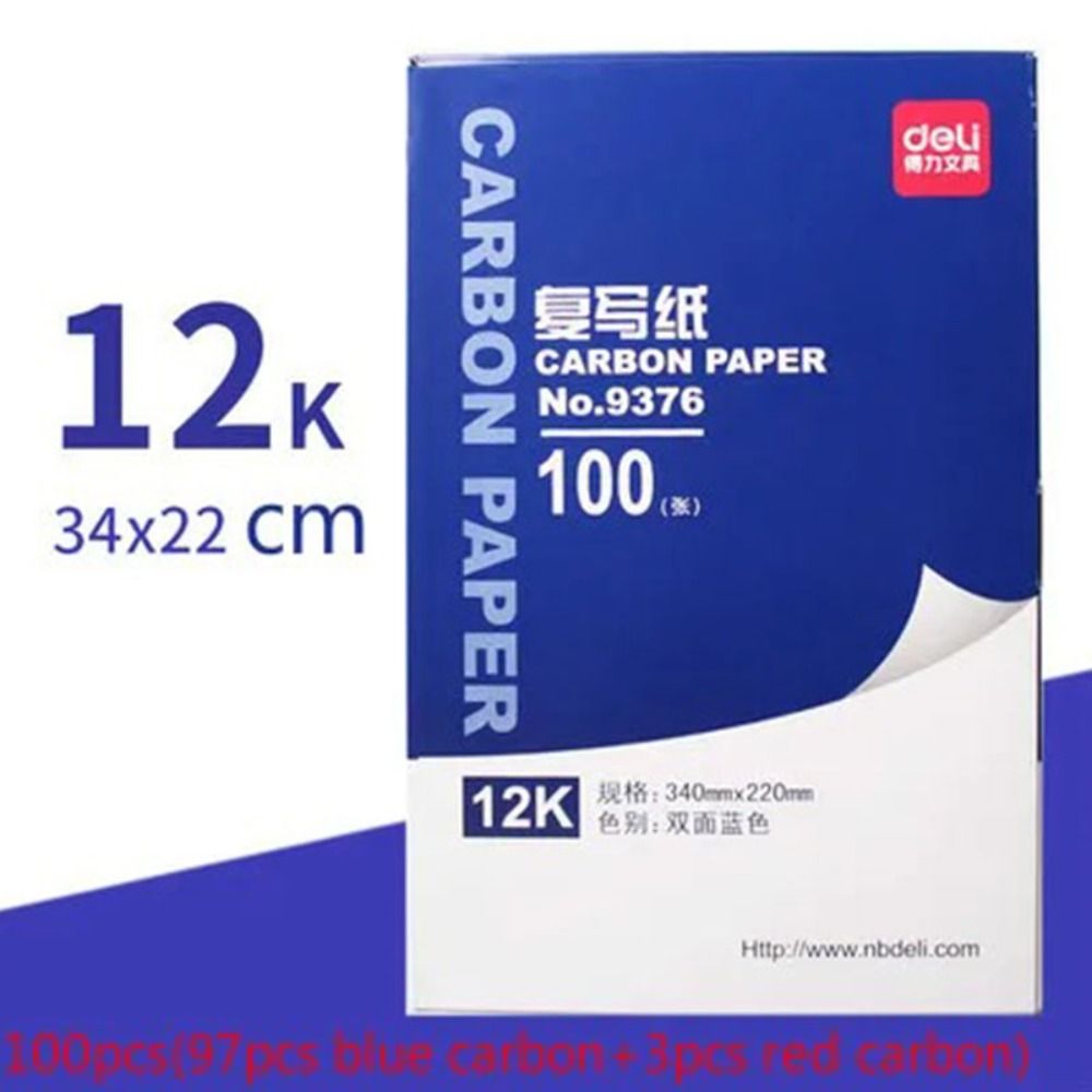 100 Sheets Office Accounting Double-sided Carbon Paper Blue Carbonless ...