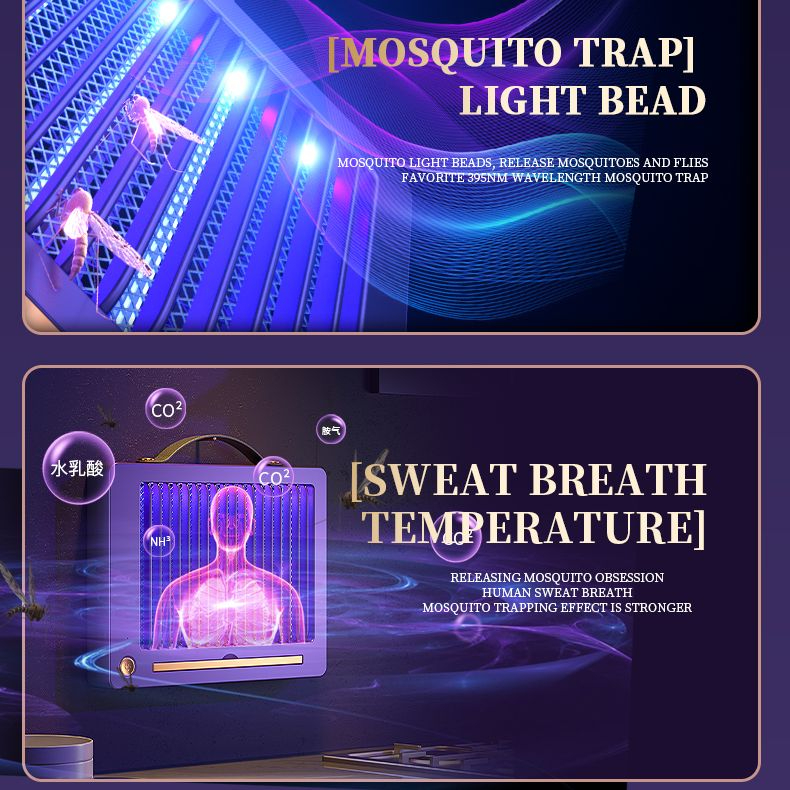 Wall Mounted Electric Rechargeable Mosquito Killer Lamp Fly Insect Trap ...