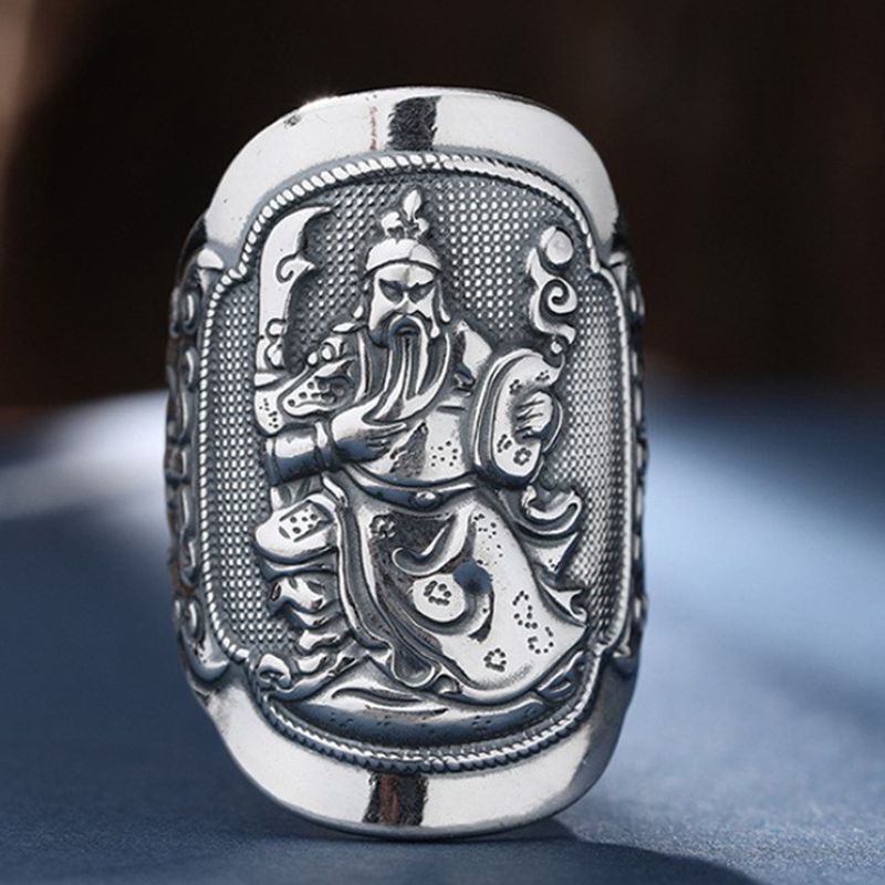 【New Arrivals】Su Yinwu God of Wealth Guan Gong Guan Yu Totem Ring ...