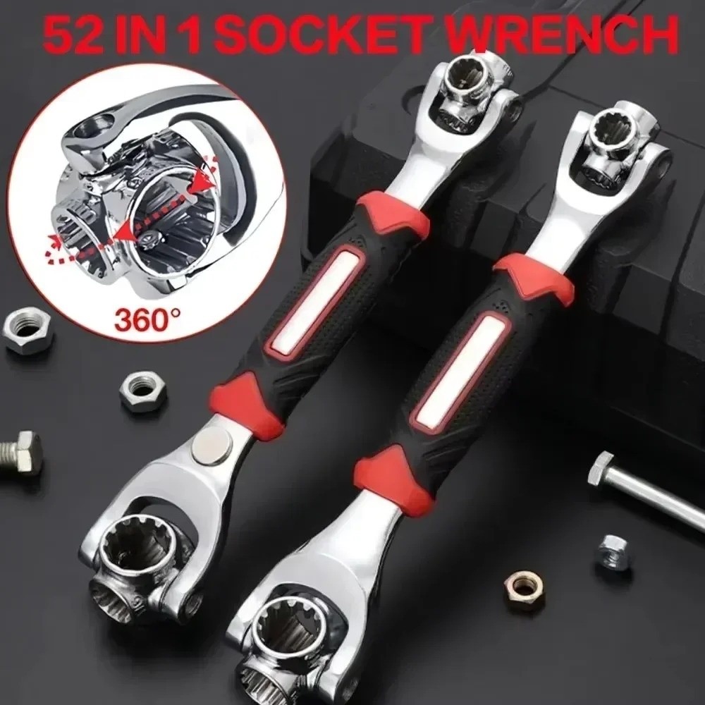 Heavy Duty 360° Rotating 52-in- Socket Wrench Hand Tools Hexagonal ...
