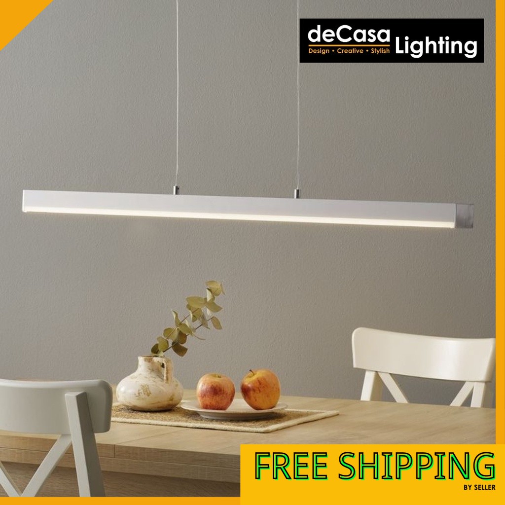 Decasa Office Pendant Light LED T8 Linear Light 4FT Black/White Dining ...