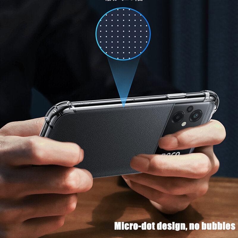 xprmy for Xiaomi Poco M5 Shock Absorbing Ultra Clear Jelly Case Soft ...