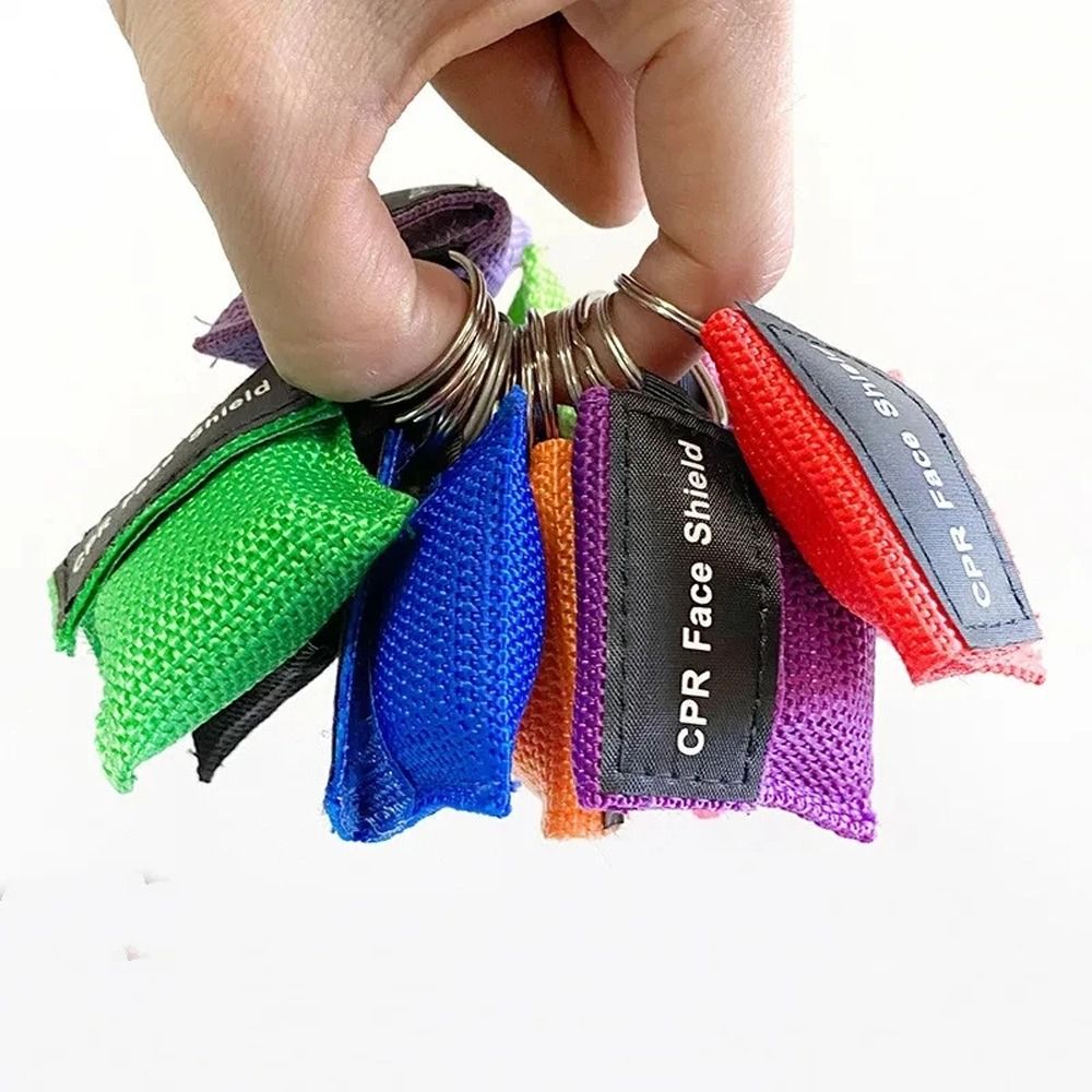 Practicle Disposable CPR One-way Valve Emergency Face Shield Nylon Bag ...