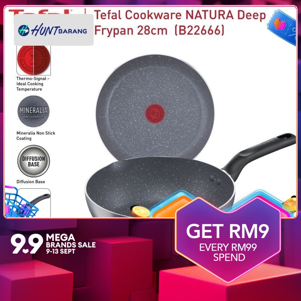 Tefal Cookware Natura Deep Frypan 28cm (B22666) | Lazada