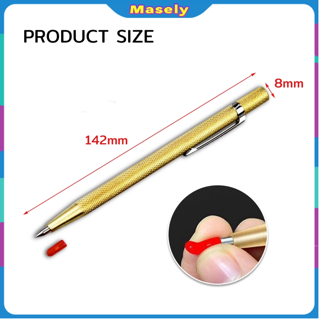 Masely Ceramic Tile Scriber Pen Metal Scribe Tool for Metal Sheet/Glass ...