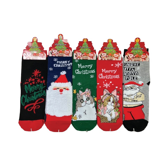 Somjai Selected ถุงเท้า ถุงเท้าผู้ใหญ่ ข้อสั้น ลายการ์ตูน ลายคริสต์มาส Free Size - Somjai ...