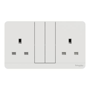 Schneider Electric AvatarOn, Anti-bacterial 13A 250V 1Gang (Single ...