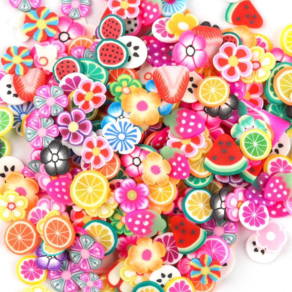 【EcoSphere】1bag Nail Art 3D Fruit Feather Flowers Mix DIY Nail ...