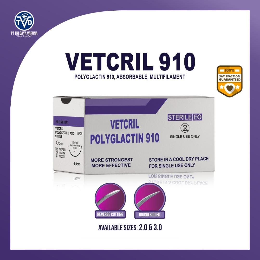 Benang jahit bedah operasi PGA Vetcril Khusus Hewan harga 1 pcs ...